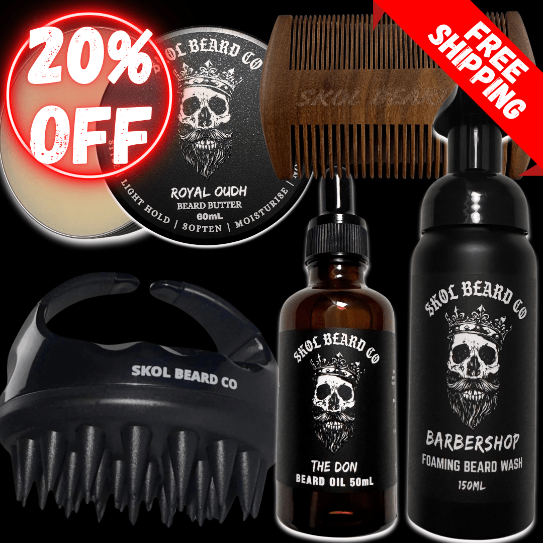 Anti-Itch + Anti-Dandruff Beard Kit (select your fragrances) – SKOL ...